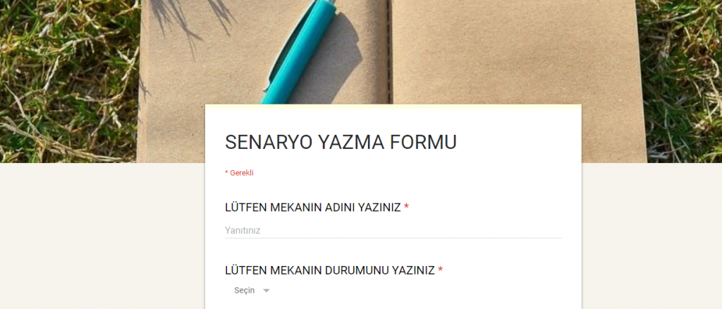 Kolay senaryo yazma formu - Kalinadam